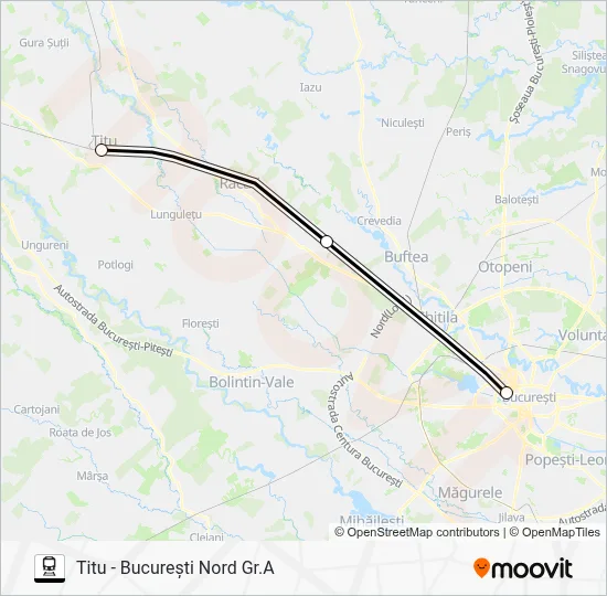 Traseu TITU BUCUREŞTI NORD GRA: Program, Stații & Hărți - Titu‎→ ...