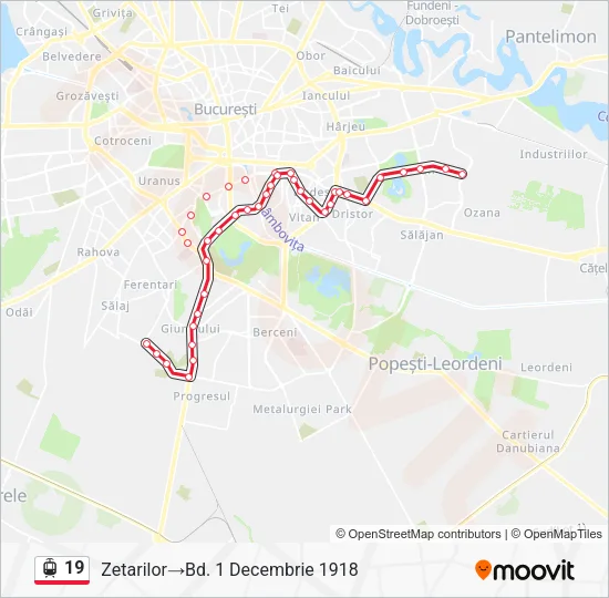 Traseu 19: Program, Stații & Hărți - Zetarilor‎→Bd. 1 Decembrie 1918 ...