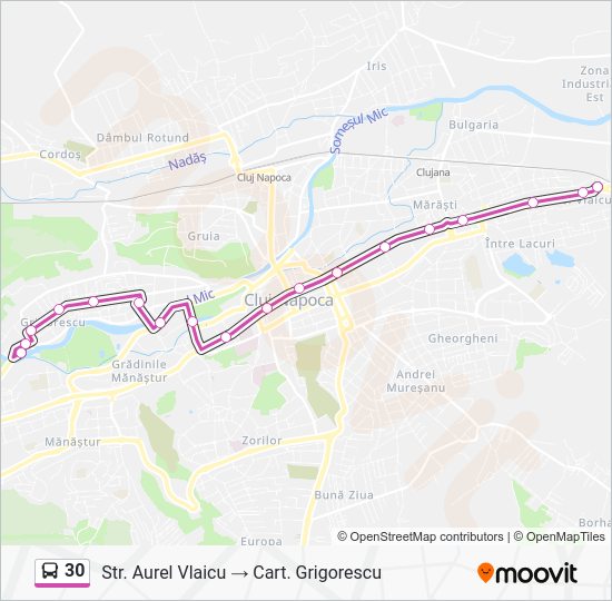 Traseu 30: Program, Stații & Hărți - Str. Aurel Vlaicu → Cart ...