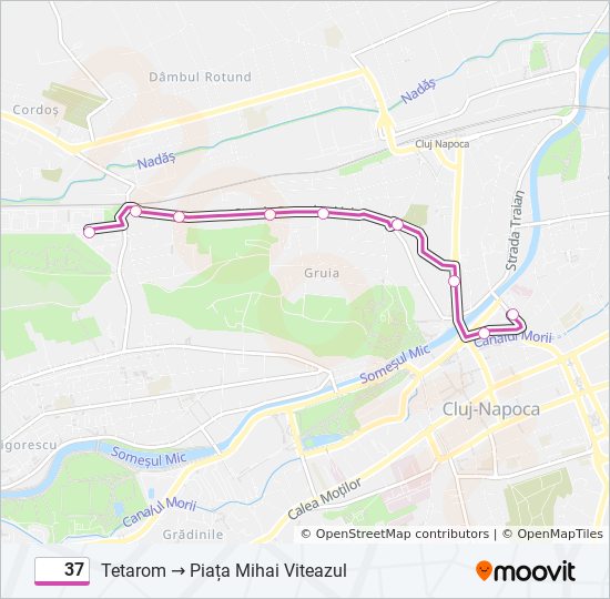 37 Route: Schedules, Stops & Maps - Tetarom → Piața Mihai Viteazul ...