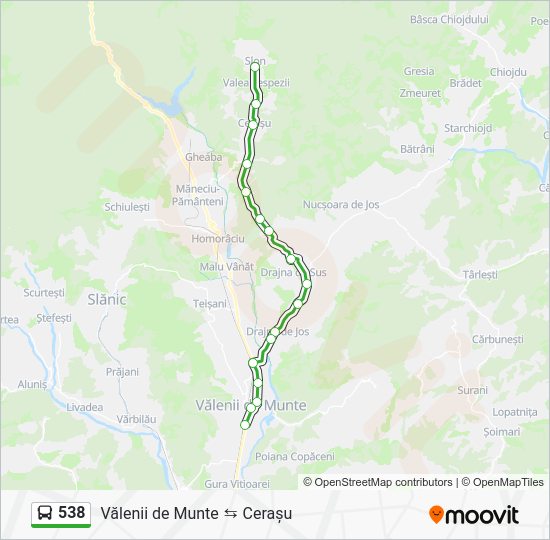 538 Route: Schedules, Stops & Maps - Vălenii de Munte (Updated)