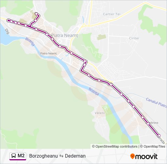 m2 Route: Schedules, Stops & Maps - Borzogheanu → Lămâiței → Dedeman ...