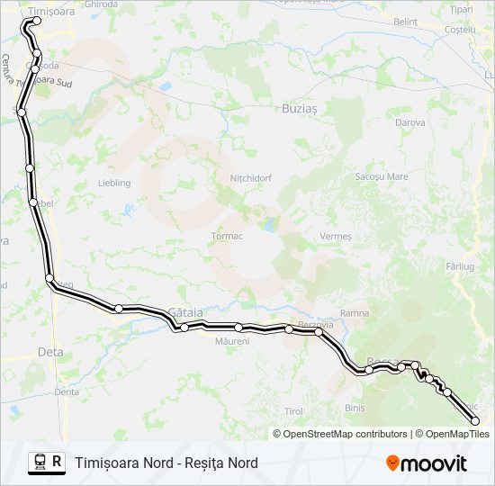 r Route: Schedules, Stops & Maps - R 11103 - Reşiţa Nord (Updated)