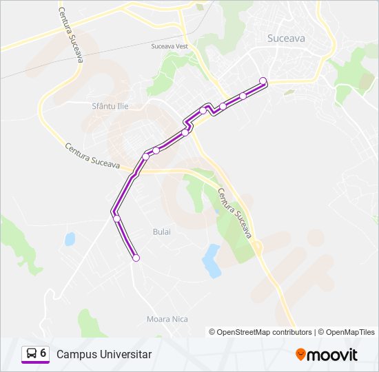 Traseu 6: Program, Stații & Hărți - Campus Universitar (Actualizat)
