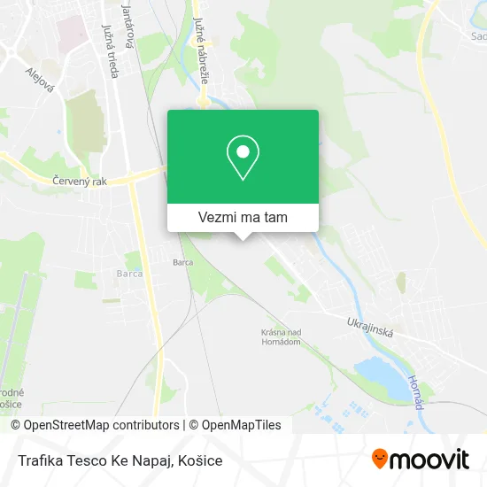 Ako sa dostať do Trafika Tesco Ke Napaj v meste Košice-Nad Jazerom ...