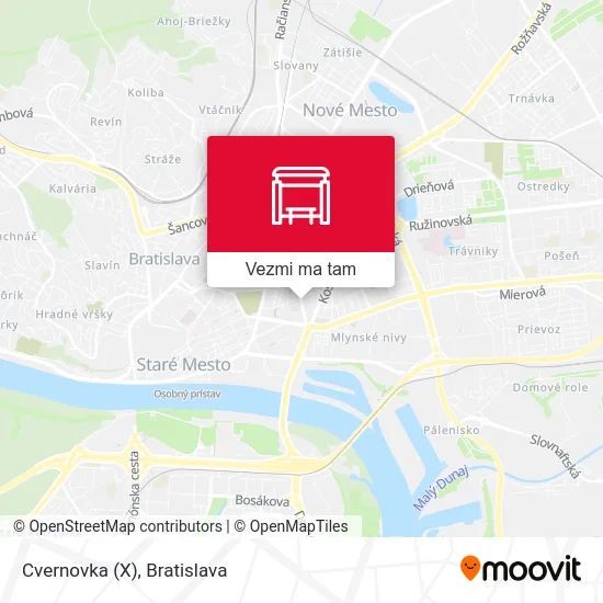 Cvernovka (X) stanica – trasy, cestovné poriadky a ceny