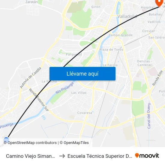 Camino Viejo Simancas Frente El Pichón a Escuela Técnica Superior De ...