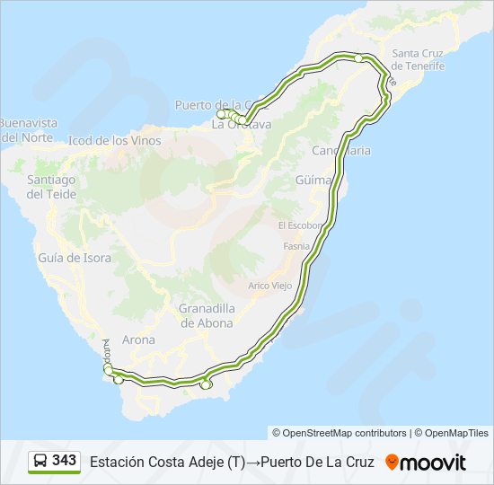 343 Route Schedules Stops Maps Estaci n Costa Adeje T Puerto 343 Route Schedules Stops Maps Estaci n Costa Adeje T Puerto
