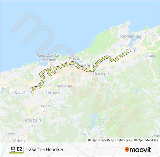 E2 Route: Schedules, Stops & Maps - Irun‎→Lasarte-Oria (Updated)