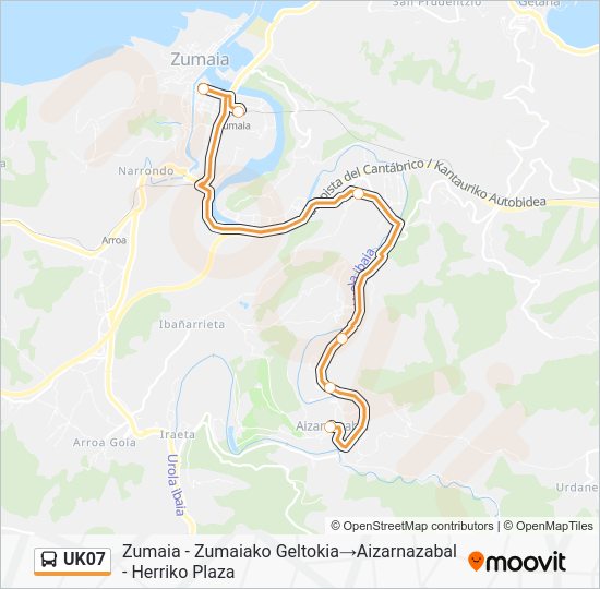 Línea UK07: horarios, paradas y mapas - Zumaia - Zumaiako Geltokia‎→ ...