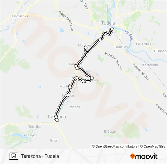 TARAZONA TUDELA Route: Schedules, Stops & Maps - Tudela. Estación Bus ...