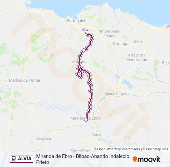 ALVIA Route: Schedules, Stops & Maps - Miranda De Ebro‎→Bilbao-Abando ...