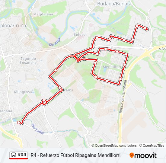Línea r04: horarios, paradas y mapas - C/ Sadar (C/ Zolina)‎→Egüés C ...