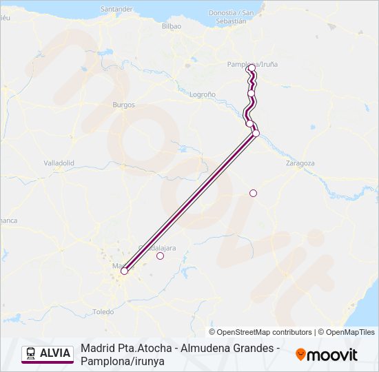 Línea ALVIA: horarios, paradas y mapas - Madrid Pta.Atocha - Almudena ...
