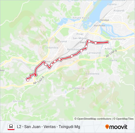Línea L2VENTAS: horarios, paradas y mapas - Txingudi Merk. Gunea‎→ ...