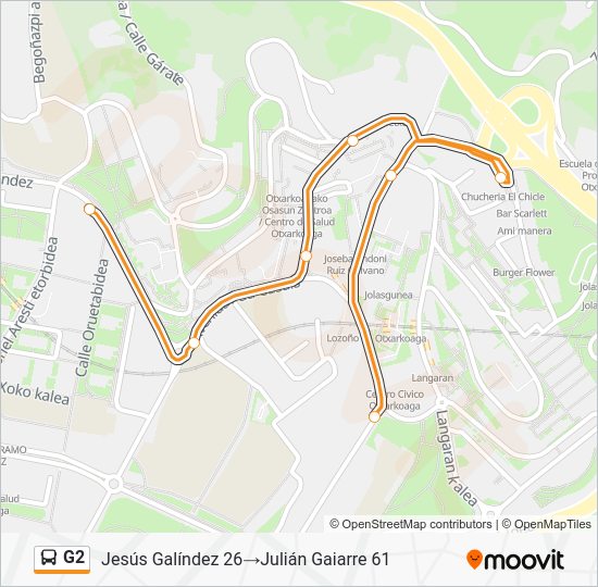 g2 Route: Schedules, Stops & Maps - Jesús Galíndez 26‎→Julián Gaiarre ...