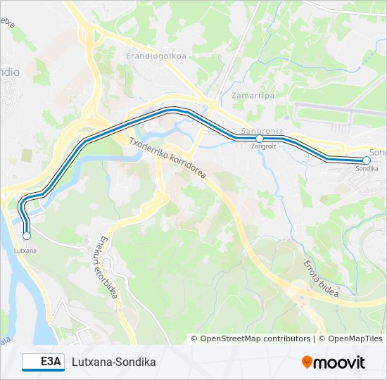 Línea e3a: horarios, paradas y mapas - Lutxana-Erandio‎→Sondika ...