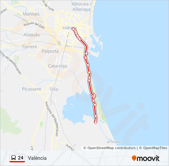24 Route: Schedules, Stops & Maps - València (Updated)