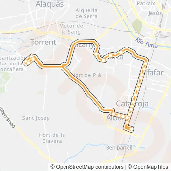Línea 186: horarios, paradas y mapas - 186A: Paiporta - Albal - Torrent ...