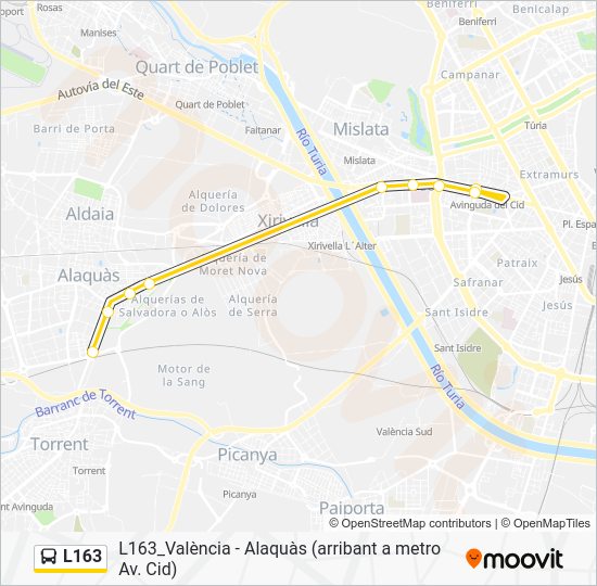 Línea l163: horarios, paradas y mapas - Av. Del Cid, 76 [València ...