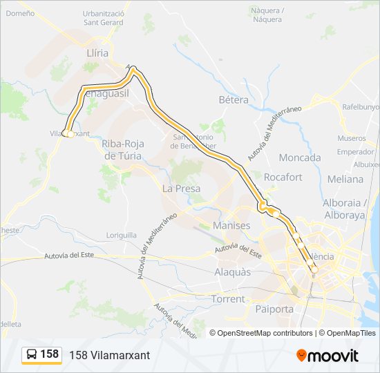 158 Route Schedules Stops Maps 158 Vilamarxant Updated 158-route-schedules-stops-maps-158-vilamarxant-updated