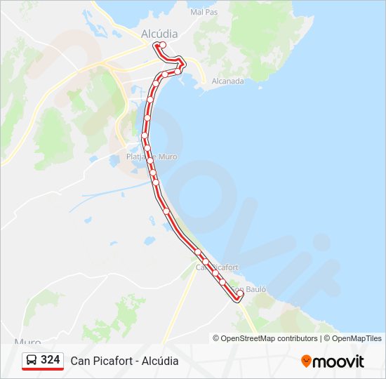 324 Route: Schedules, Stops & Maps - Alcúdia (Updated)