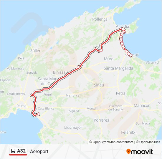A32 Route: Schedules, Stops & Maps - Aeroport (Updated)