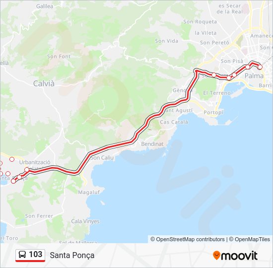 103 Route: Schedules, Stops & Maps - Santa Ponça (Updated)