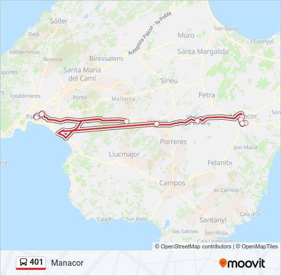 401 Route: Schedules, Stops & Maps - Manacor (Updated)