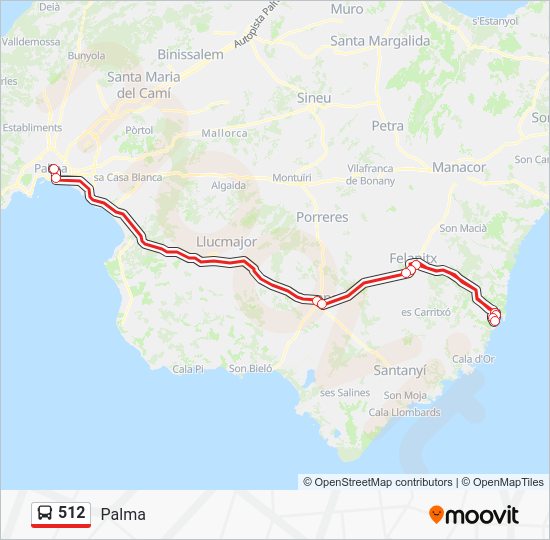 512 Route: Schedules, Stops & Maps - Palma (Updated)