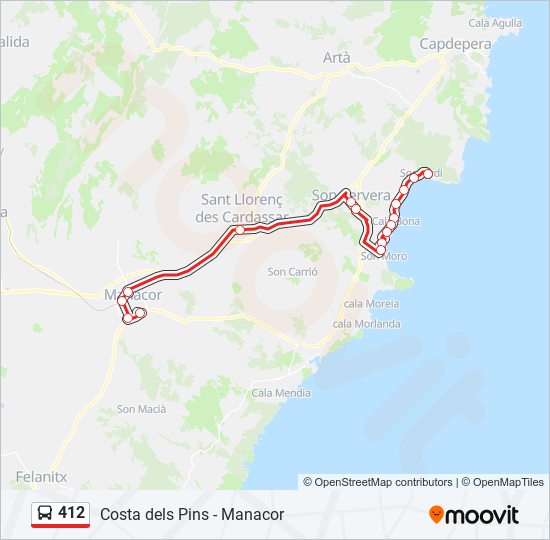 412 Route: Schedules, Stops & Maps - Manacor (Updated)