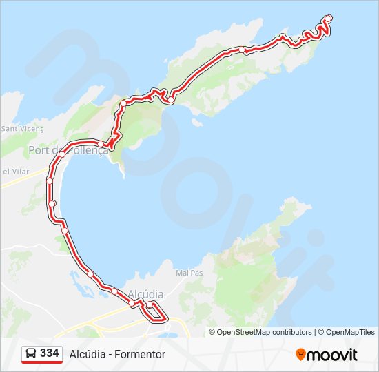 Línea 334: horarios, paradas y mapas - Alcúdia (Actualizado)
