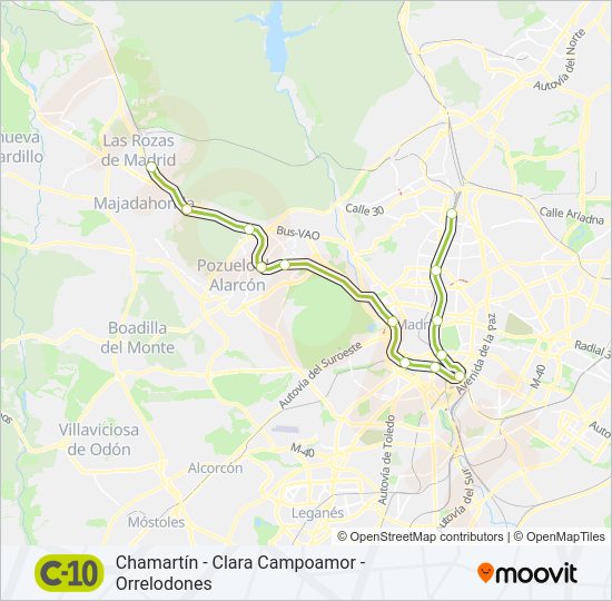 Línea C10: horarios, paradas y mapas - Las Rozas () (Actualizado)