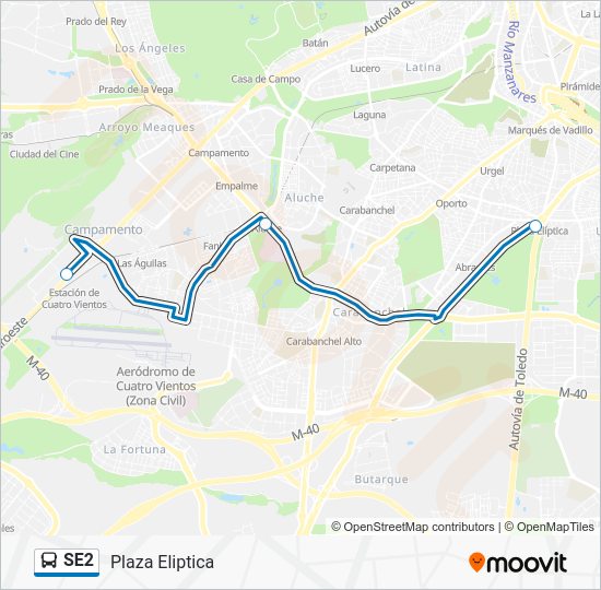 se2 Route: Schedules, Stops & Maps - Plaza Eliptica (Updated)