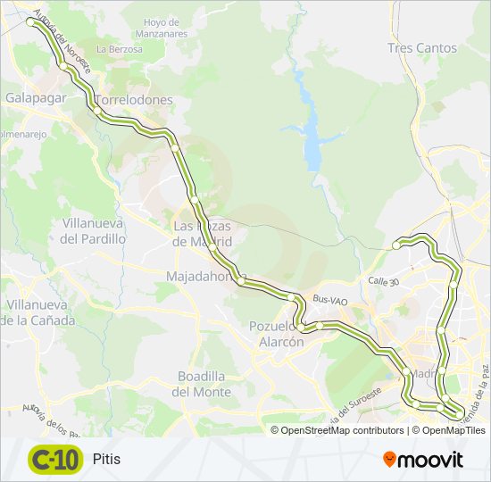 c10 Route: Schedules, Stops & Maps - Pitis (Updated)
