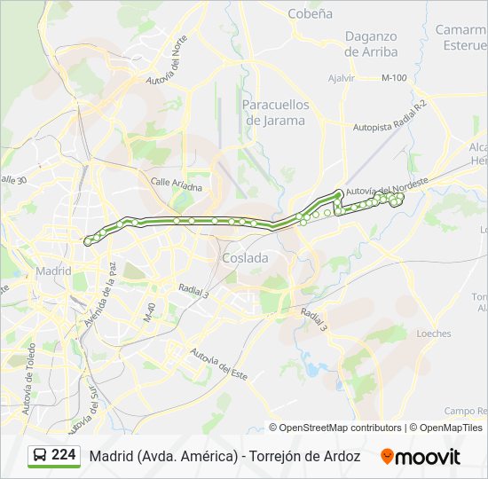 224 Route: Schedules, Stops & Maps - Intercambiador De Avenida De ...