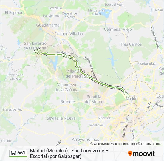 661 Route: Schedules, Stops & Maps - Pº Moret - Moncloa (Updated)