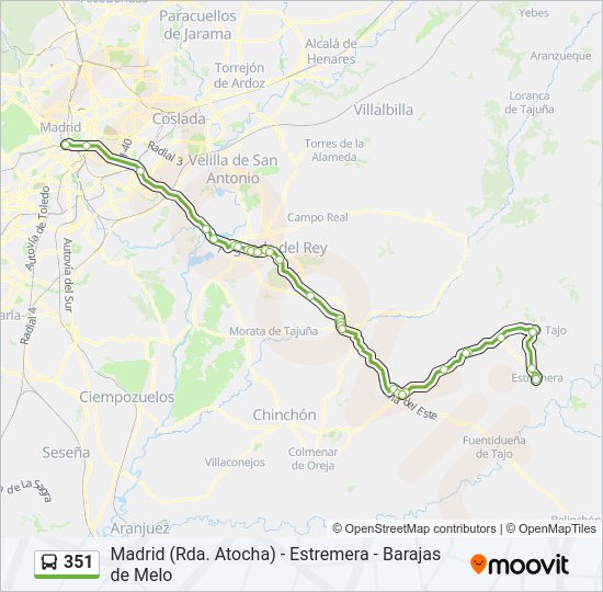 Línea 351: horarios, paradas y mapas - Ronda Atocha - Estación De ...