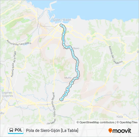 POL Route: Schedules, Stops & Maps - Pola De Siero (Updated)