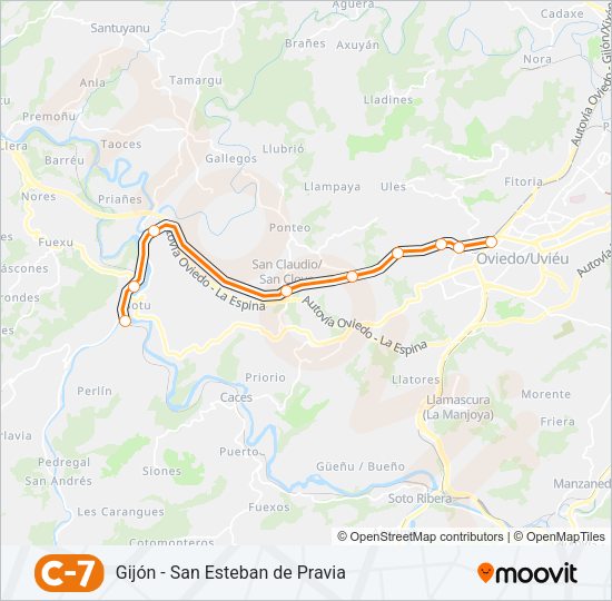 Línea c7: horarios, paradas y mapas - Trubia (Actualizado)