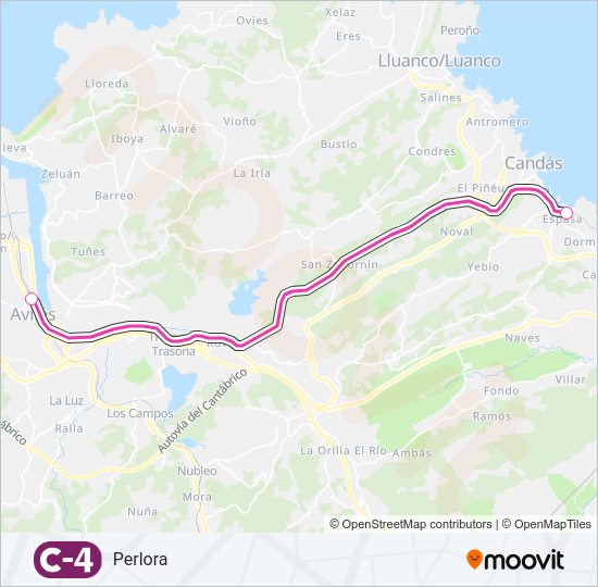 c4 Route: Schedules, Stops & Maps - Perlora (Updated)