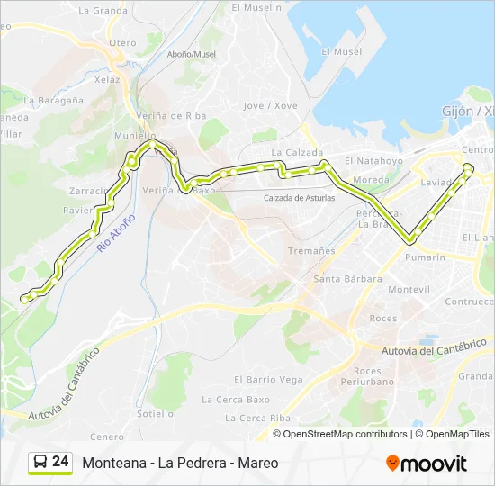 Línea 24: horarios, paradas y mapas - Termina en Plaza Europa (Actualizado)