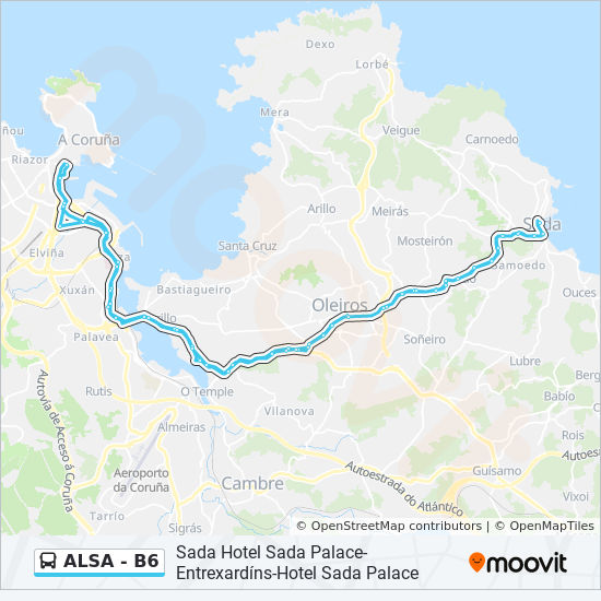 Línea alsa b6: horarios, paradas y mapas - Concello De Sada (Actualizado)