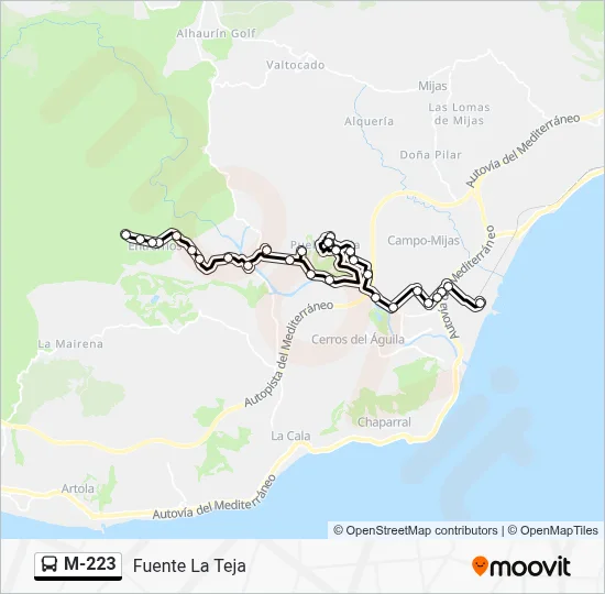 M223 Route: Schedules, Stops & Maps - Fuente La Teja (Updated)