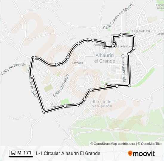 Línea m171: horarios, paradas y mapas - Ctra. de Cártama (Actualizado)