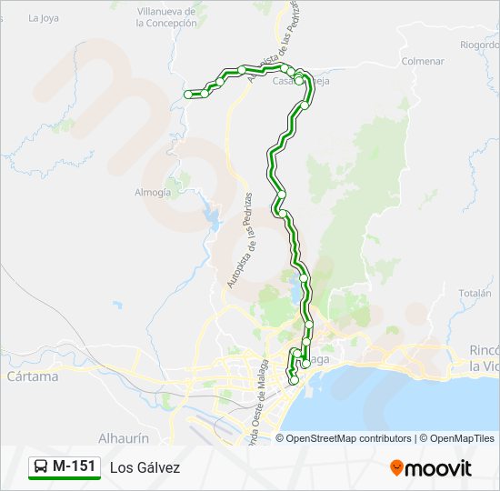M151 Route: Schedules, Stops & Maps - Los Gálvez (Updated)