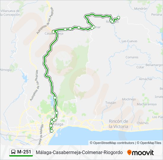 m251 Route: Schedules, Stops & Maps - Riogordo (Updated)