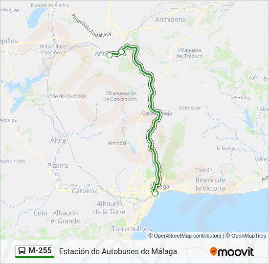 m255 Route: Schedules, Stops & Maps - Estación de Autobuses de Málaga ...