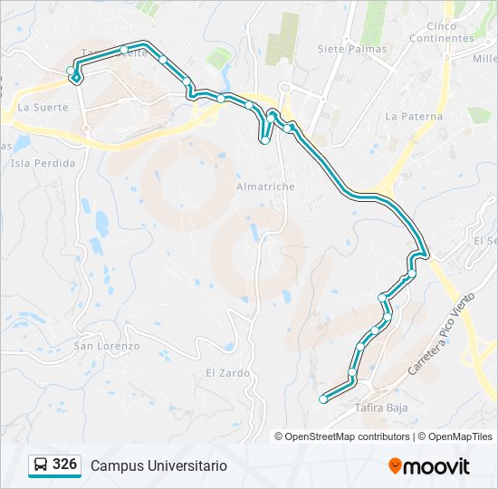 326 Route: Schedules, Stops & Maps - Campus Universitario (Updated)