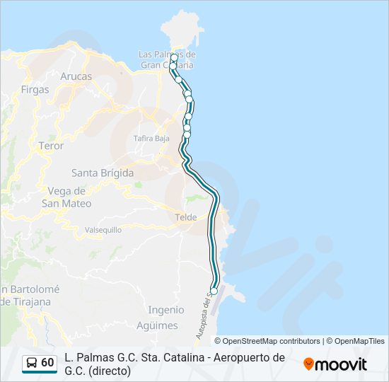 60 Route: Schedules, Stops & Maps - B - L. Palmas Sta. Catalina ...